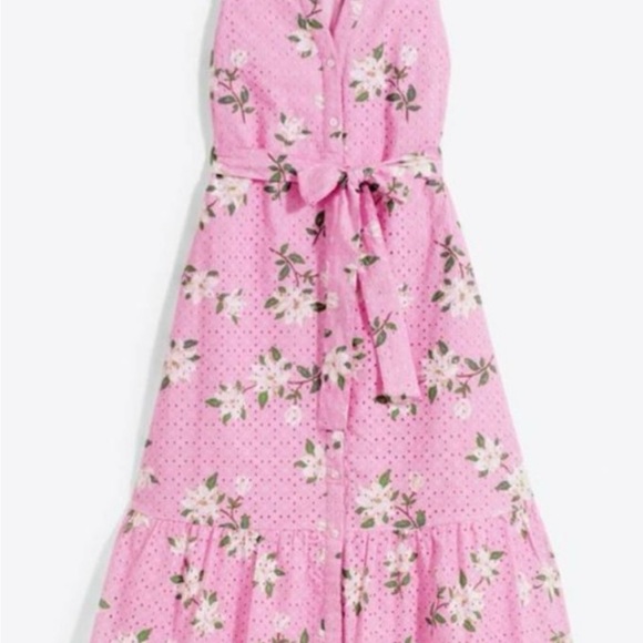 Draper James | Dresses | Nwot Draper James Pink Eyelet Magnolia Midi ...